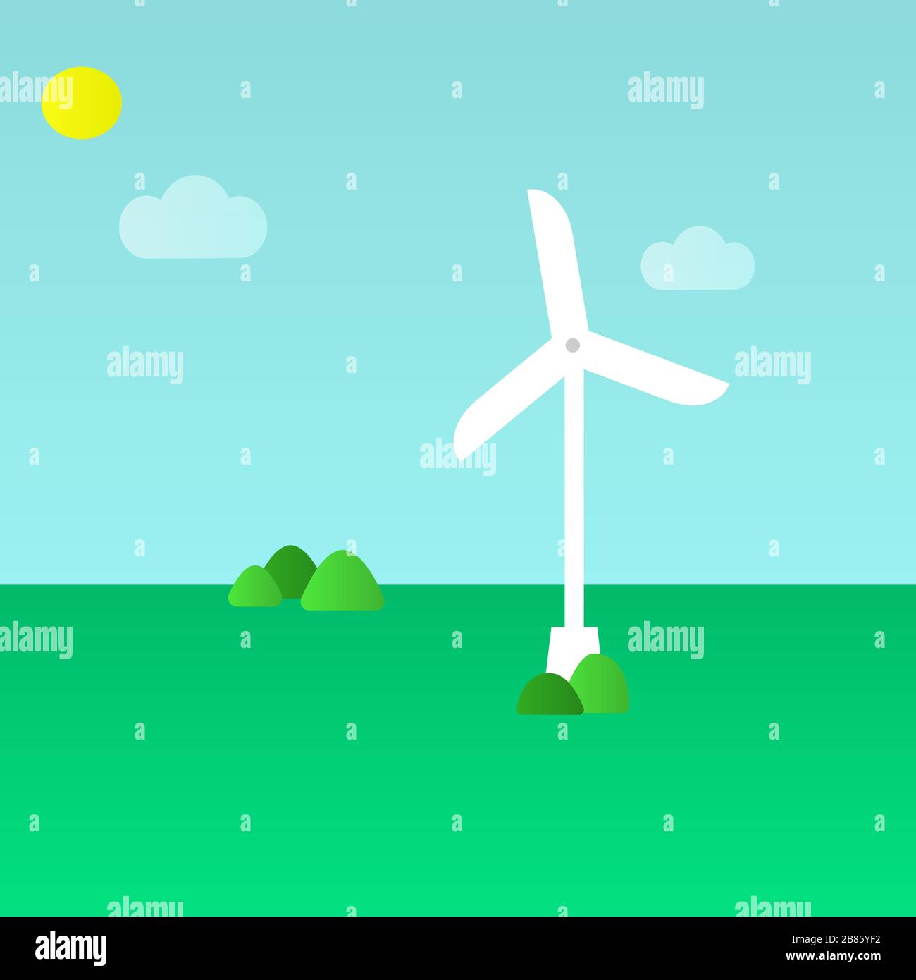 Wind power generators Stock Vector Images - Alamy