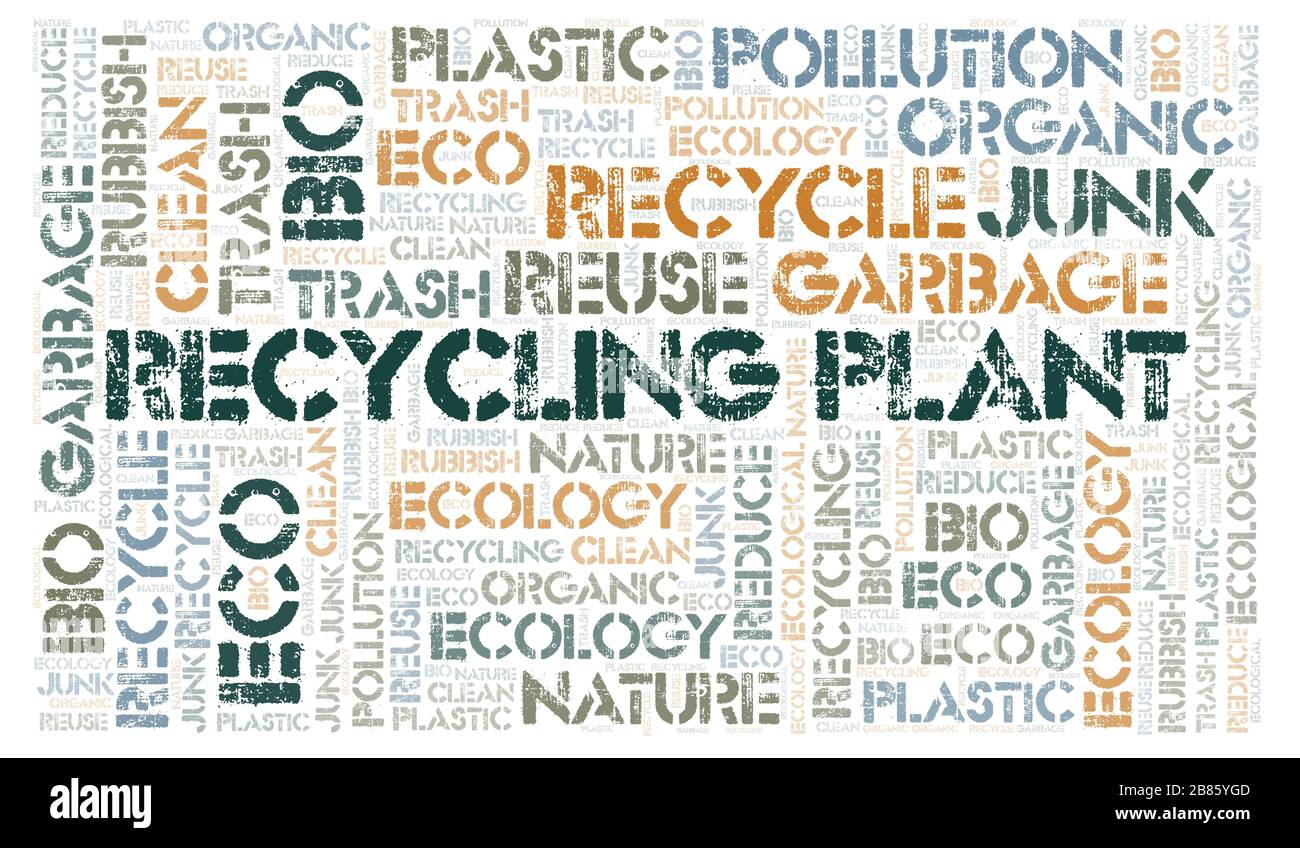Recycling Plant word cloud. Wordcloud made with text only Stock Photo ...