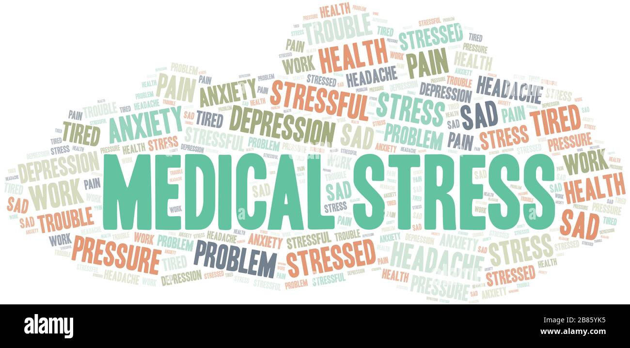 Medical Stress word cloud. Wordcloud made with text only Stock Vector ...
