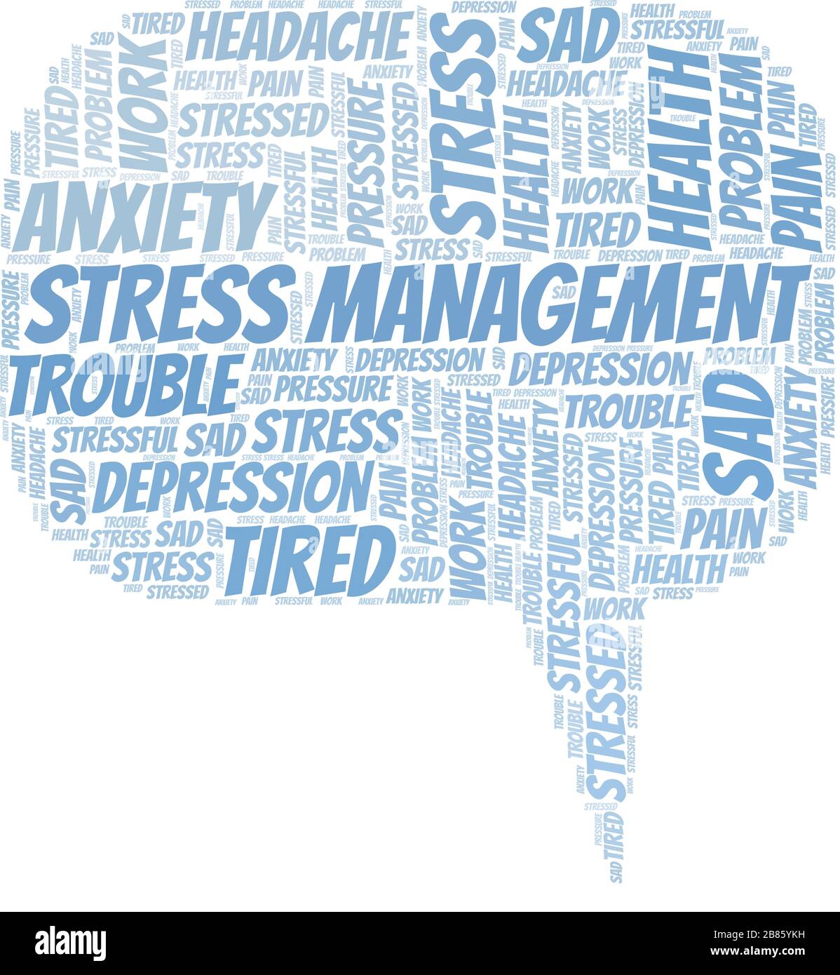 Stress Management word cloud. Wordcloud made with text only Stock ...