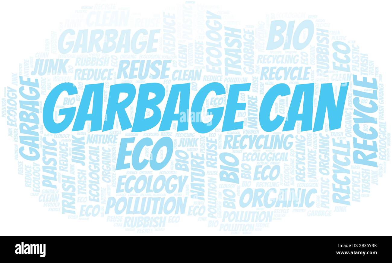 Garbage Can word cloud. Wordcloud made with text only Stock Vector ...