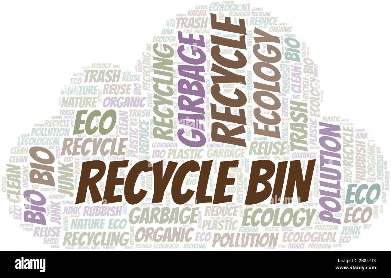 Recycle Bin word cloud. Wordcloud made with text only Stock Vector ...