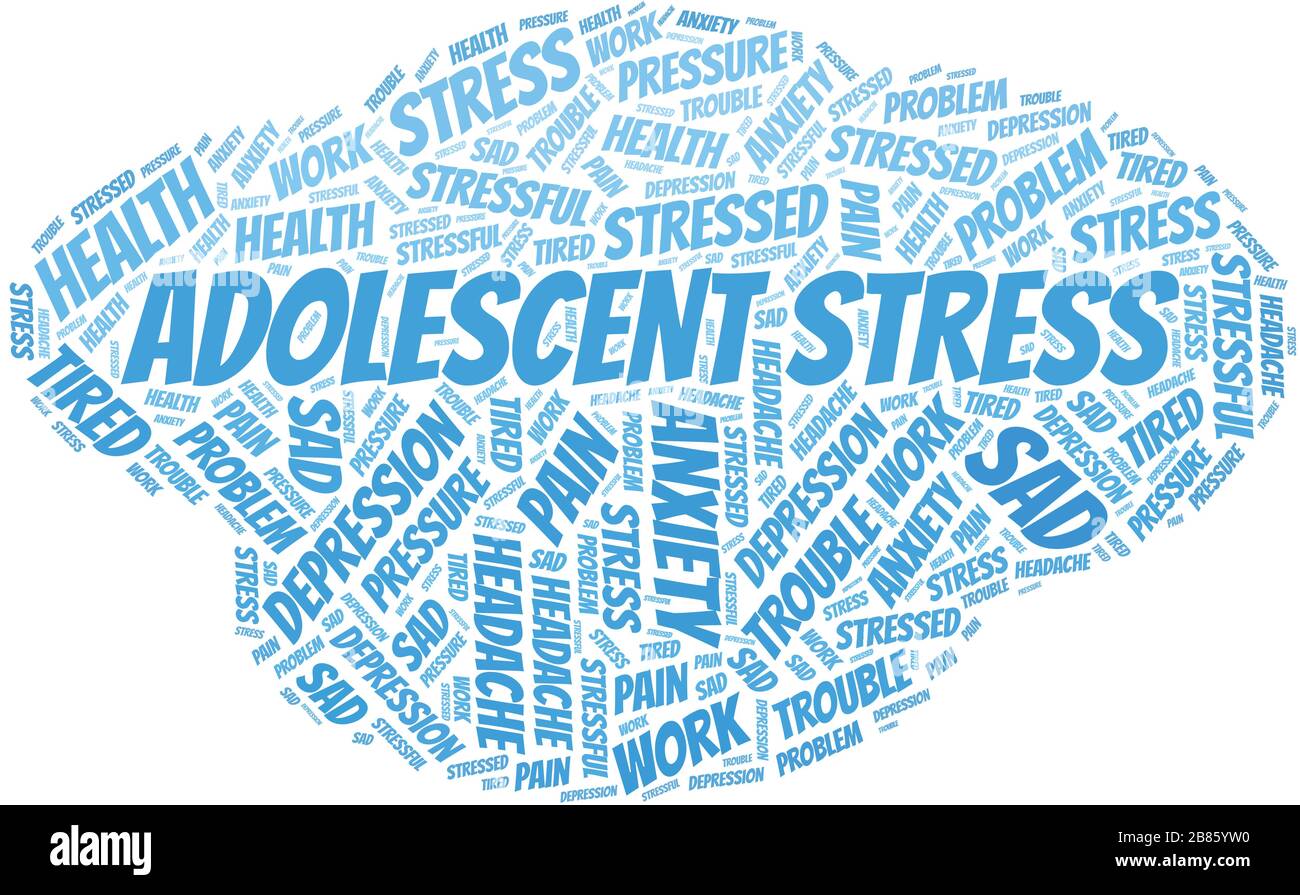 Adolescent Stress word cloud. Wordcloud made with text only Stock ...