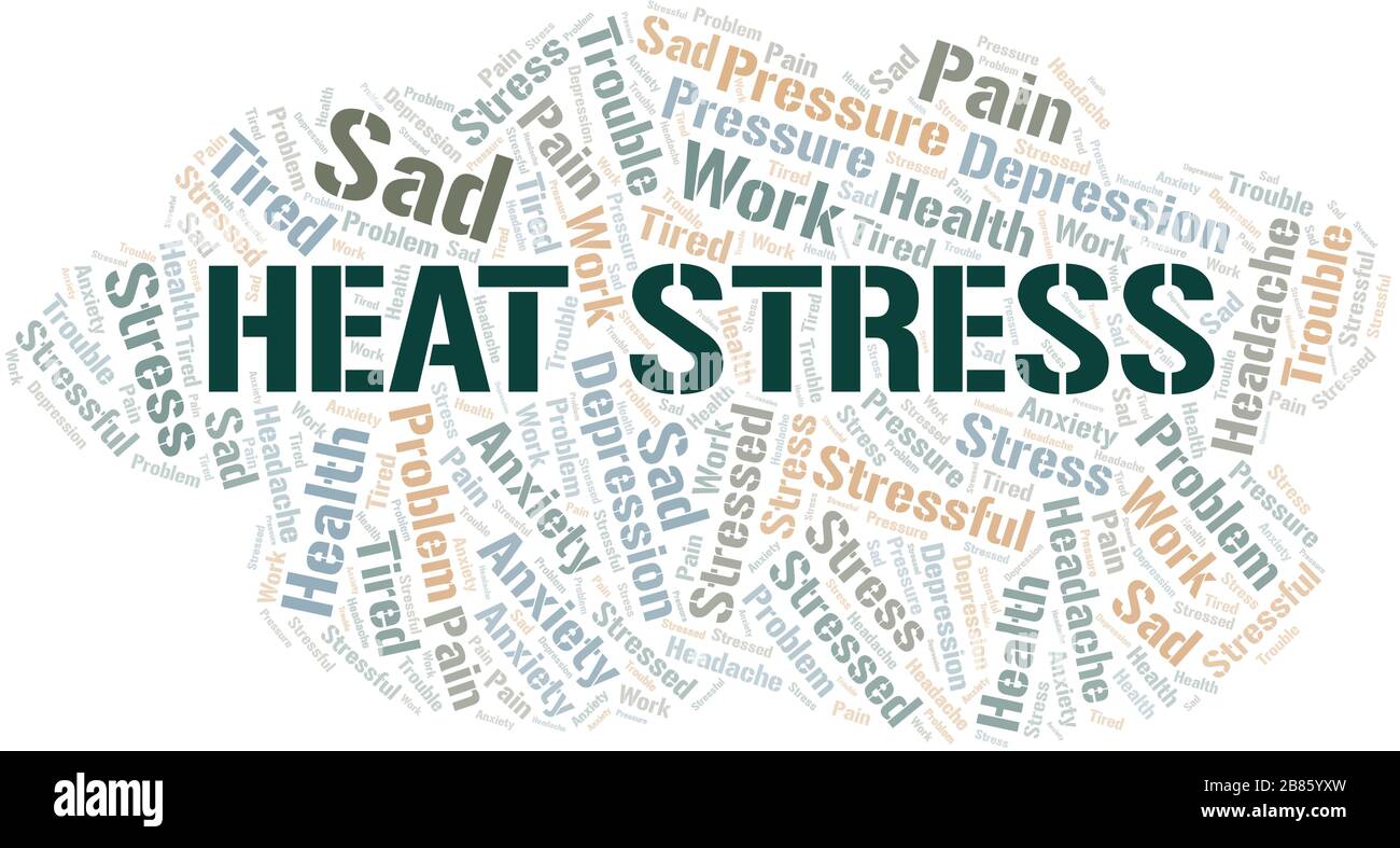 Heat Stress word cloud. Wordcloud made with text only Stock Vector ...