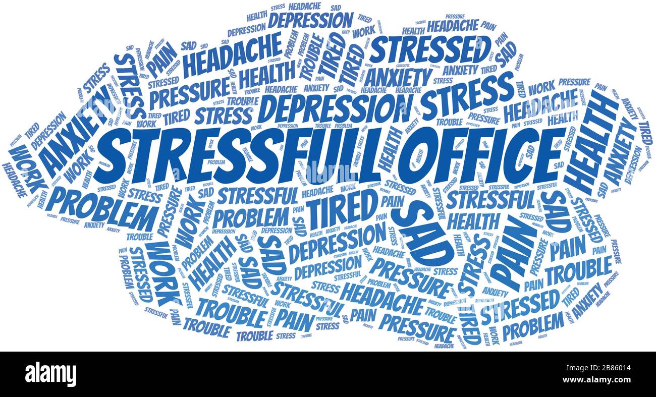 Stressfull Office word cloud. Wordcloud made with text only Stock ...
