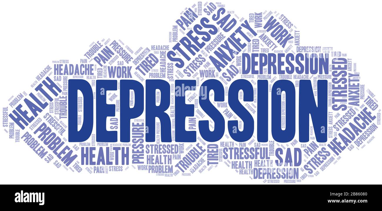 Depression word cloud. Wordcloud made with text only Stock Vector Image ...