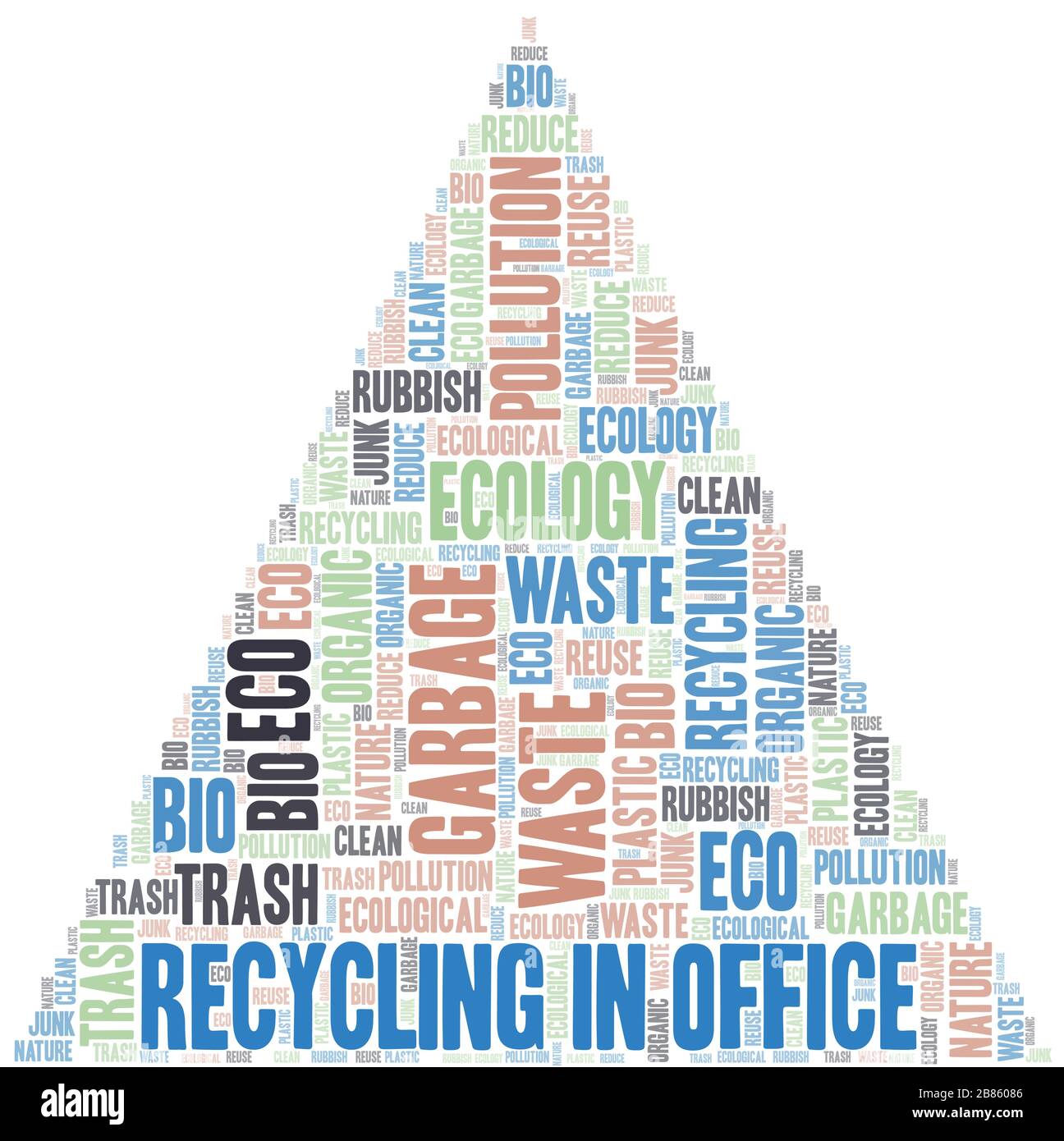 Recycling In Office word cloud. Wordcloud made with text only Stock ...