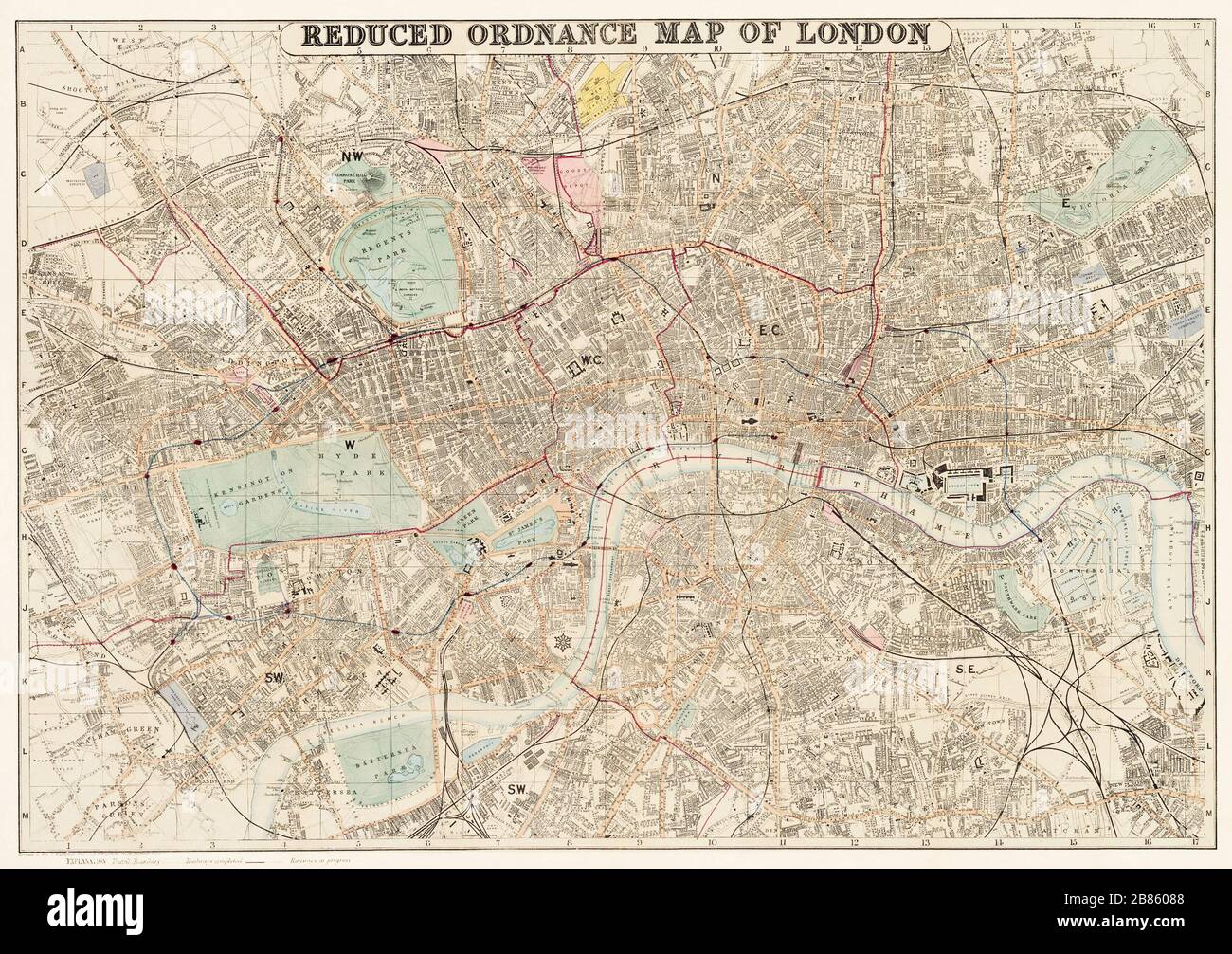 Old map of london vector hi-res stock photography and images - Alamy