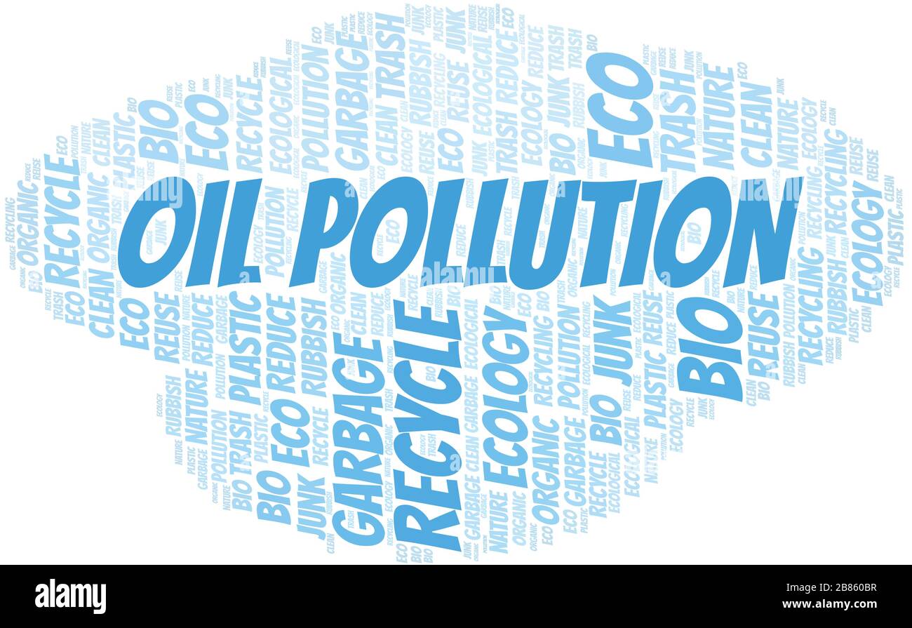 Oil Pollution word cloud. Wordcloud made with text only Stock Vector ...