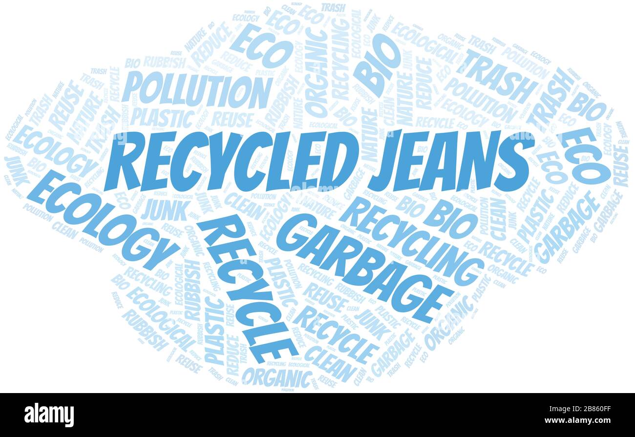 Recycled Jeans word cloud. Wordcloud made with text only Stock Vector ...