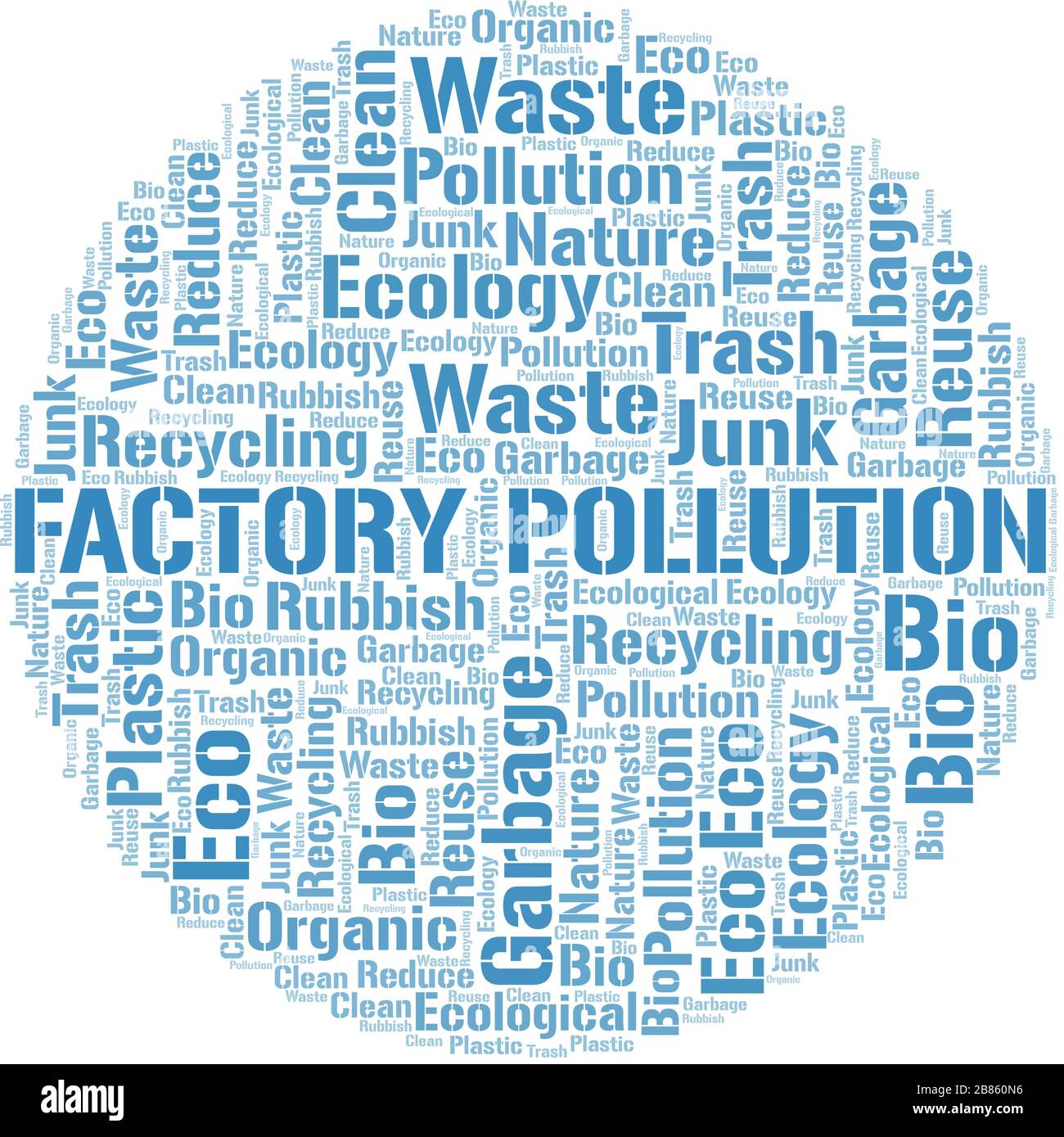 Factory Pollution word cloud. Wordcloud made with text only Stock ...