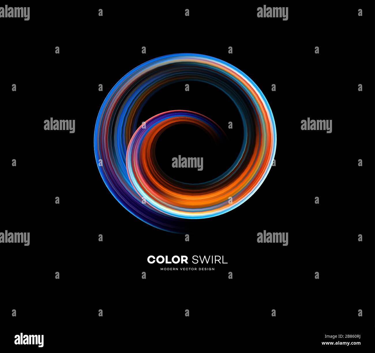 Color bright swirl organic 3d shape. Colored flow Trend design for web ...