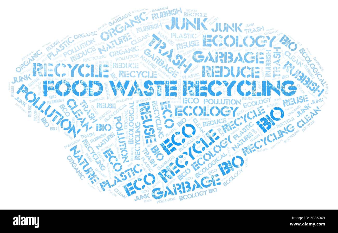 Food Waste Recycling word cloud. Wordcloud made with text only Stock ...