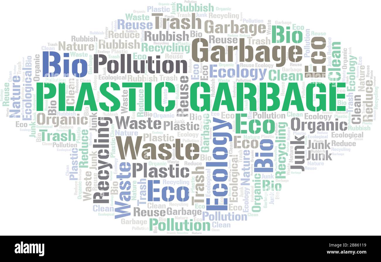 Plastic Garbage word cloud. Wordcloud made with text only Stock Vector ...