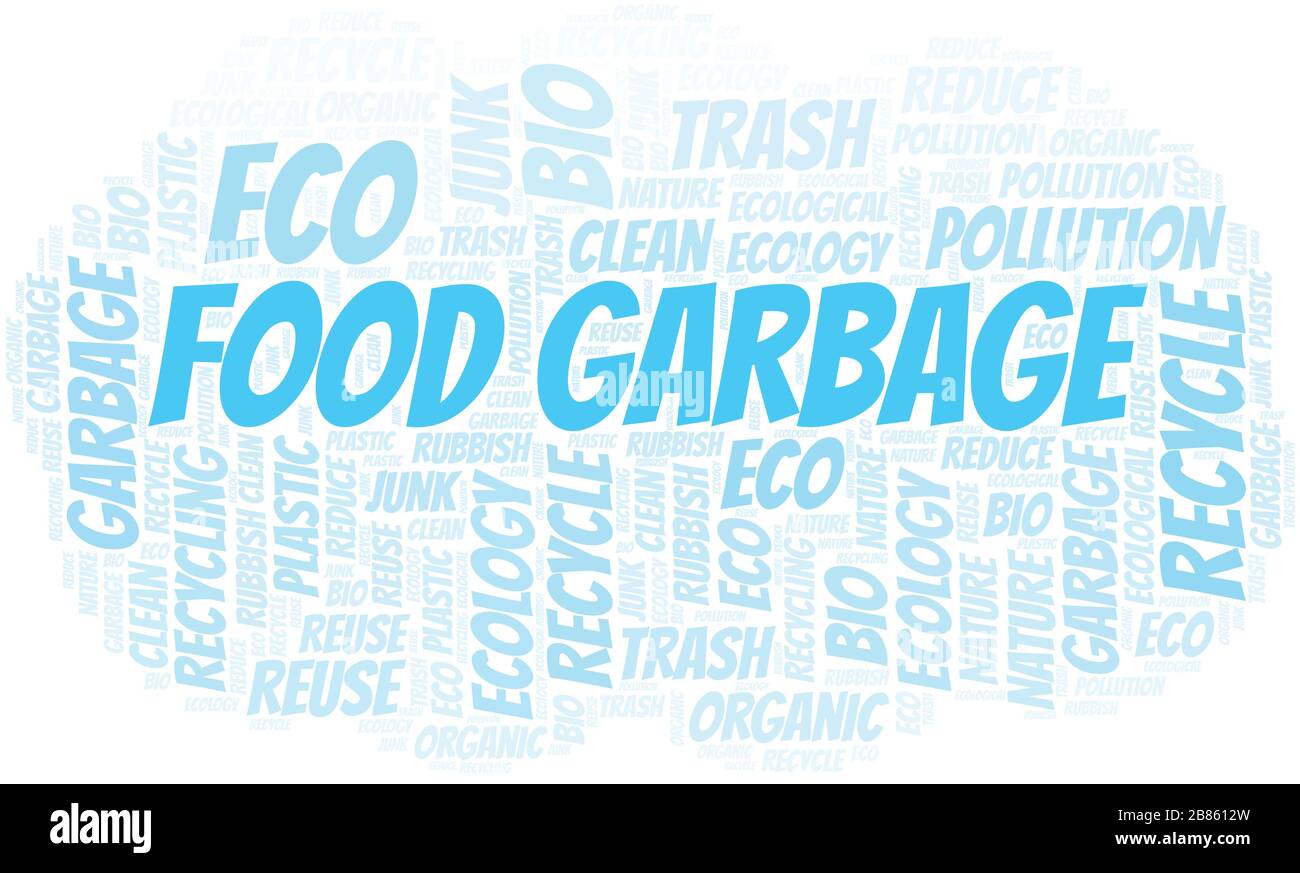 Food Garbage word cloud. Wordcloud made with text only Stock Vector ...