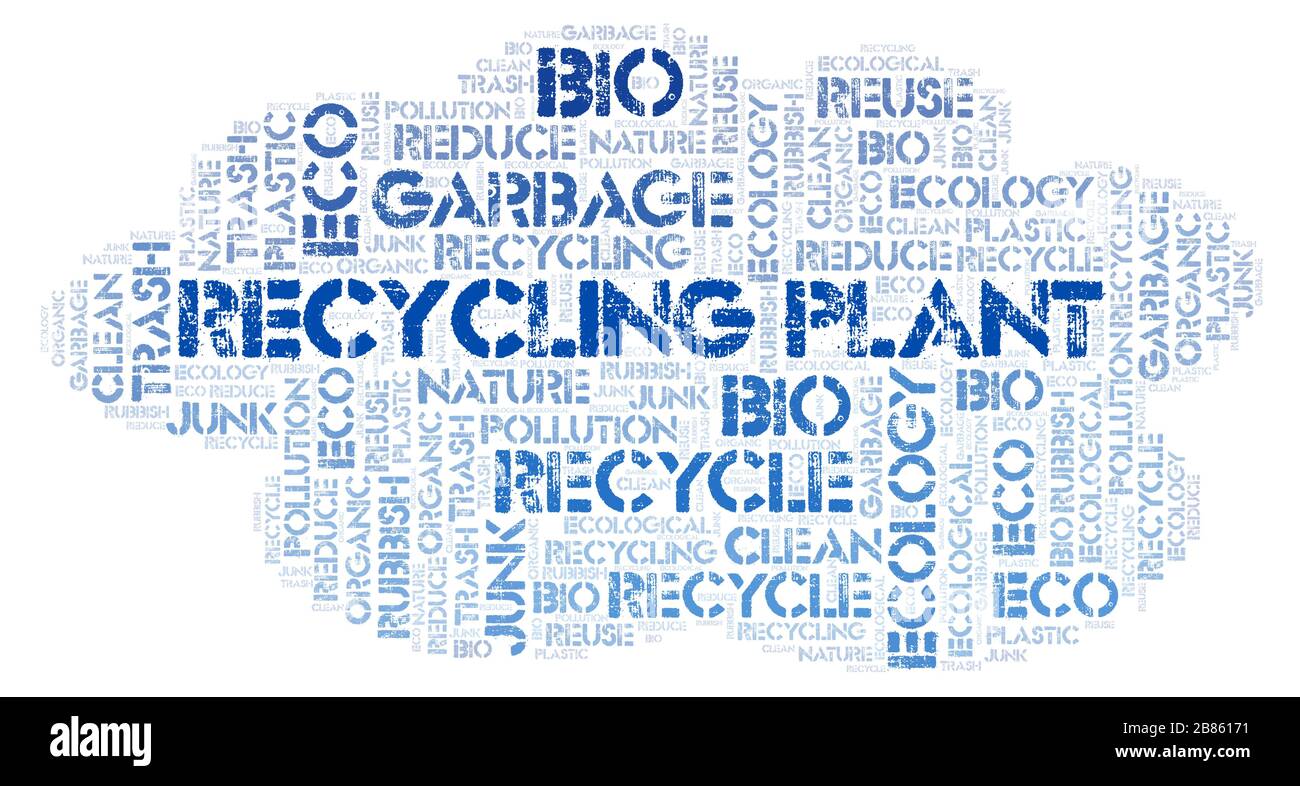 Recycling Plant word cloud. Wordcloud made with text only Stock Photo ...