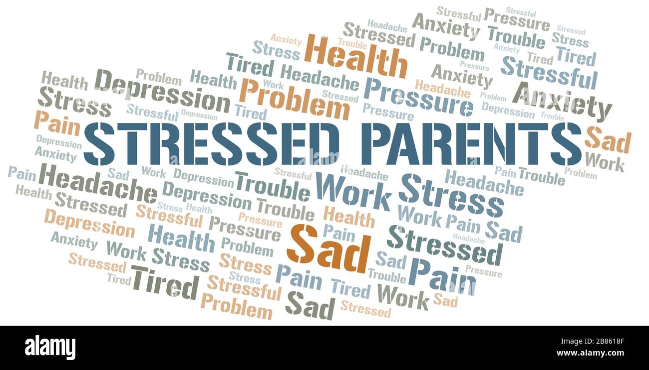 Stressed parents Stock Vector Images - Alamy