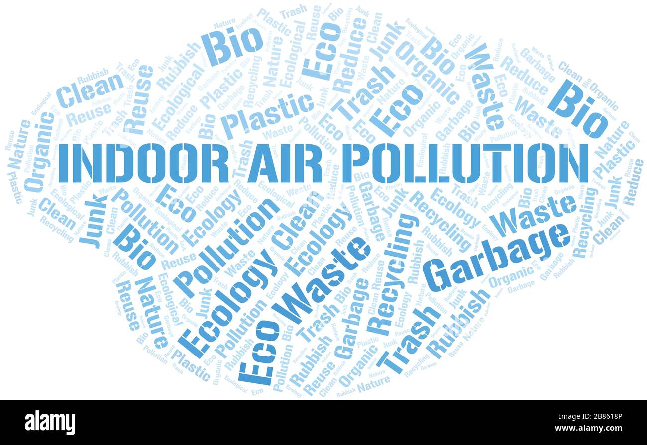 Indoor Air Pollution word cloud. Wordcloud made with text only Stock ...
