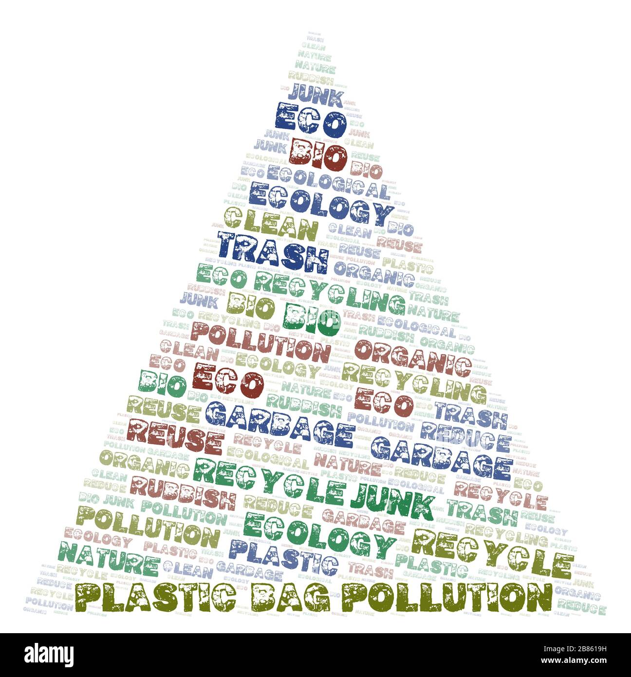 Plastic Bag Pollution word cloud. Wordcloud made with text only Stock ...