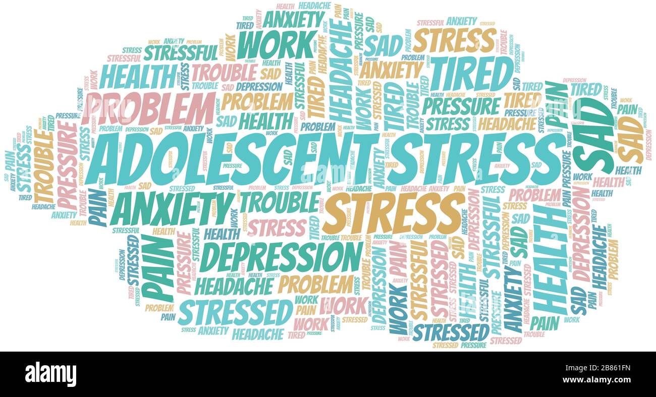 Adolescent Stress word cloud. Wordcloud made with text only Stock ...