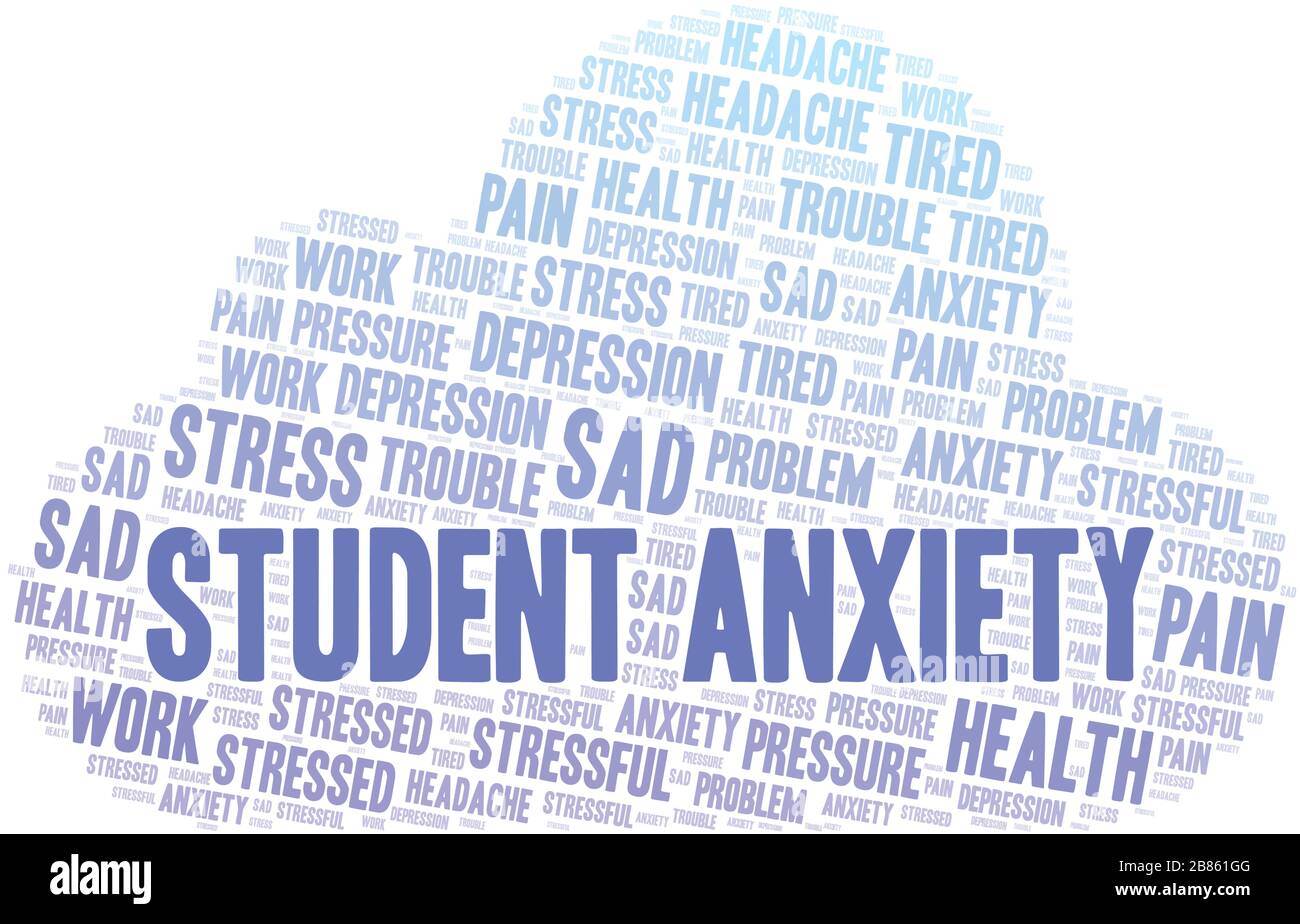 Anxiety anxiety text background wordcloud Cut Out Stock Images ...