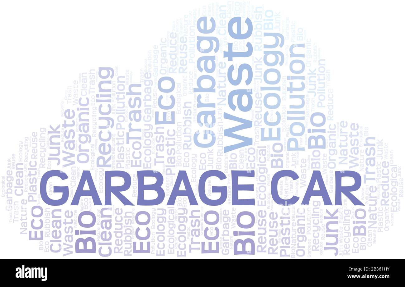 Garbage Car word cloud. Wordcloud made with text only Stock Vector ...