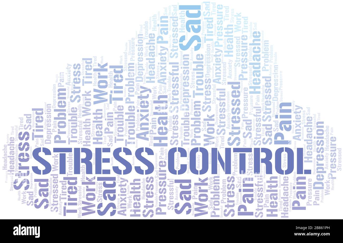 Stress Control word cloud. Wordcloud made with text only Stock Vector ...