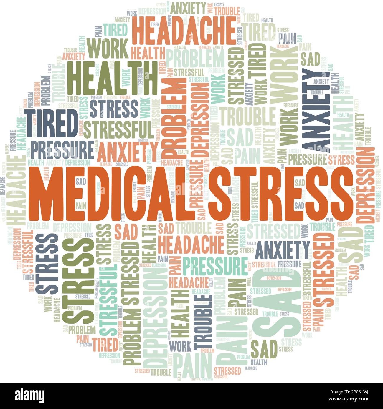 Medical Stress word cloud. Wordcloud made with text only Stock Vector ...