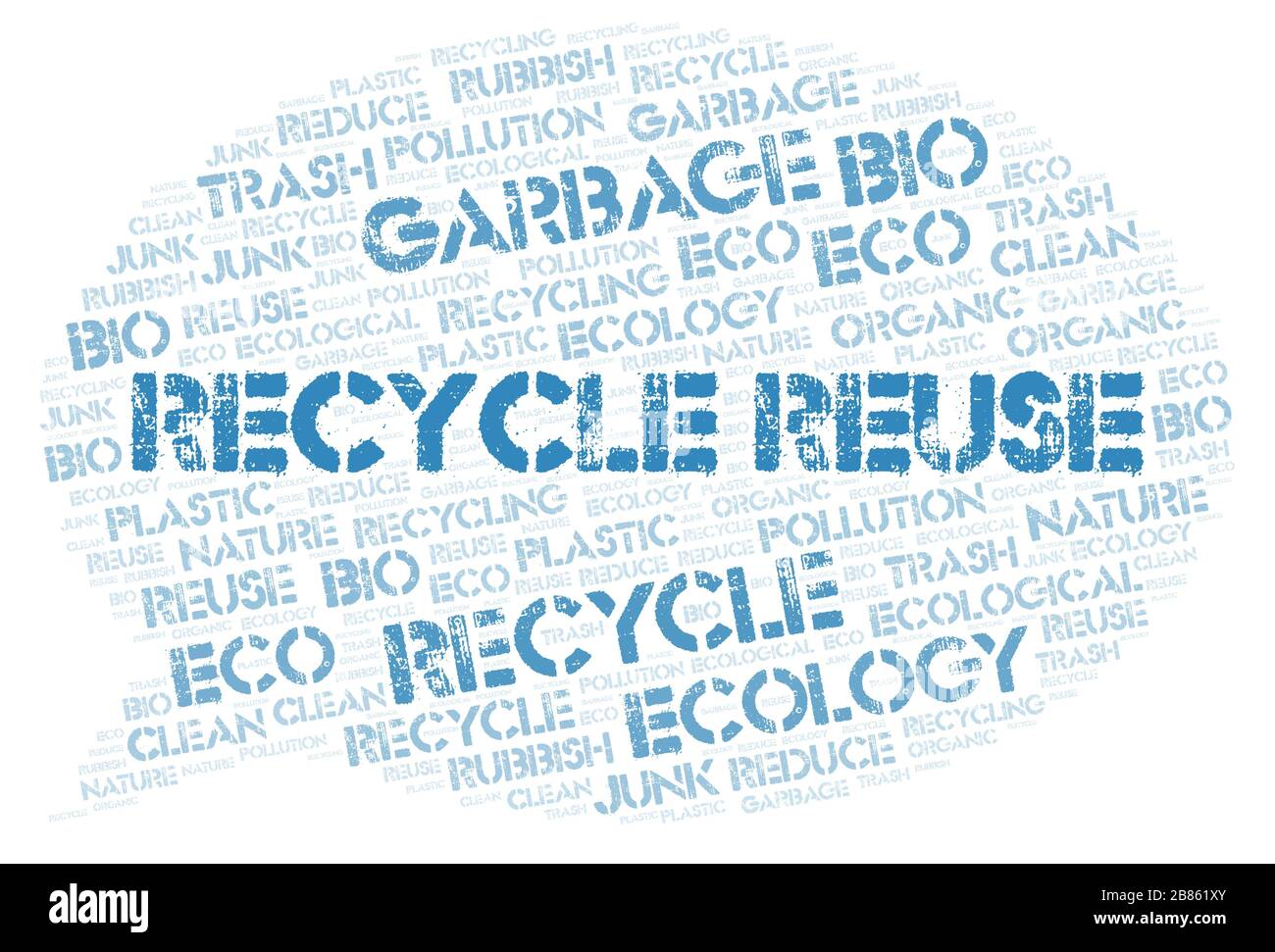 Recycle Reuse word cloud. Wordcloud made with text only Stock Photo - Alamy