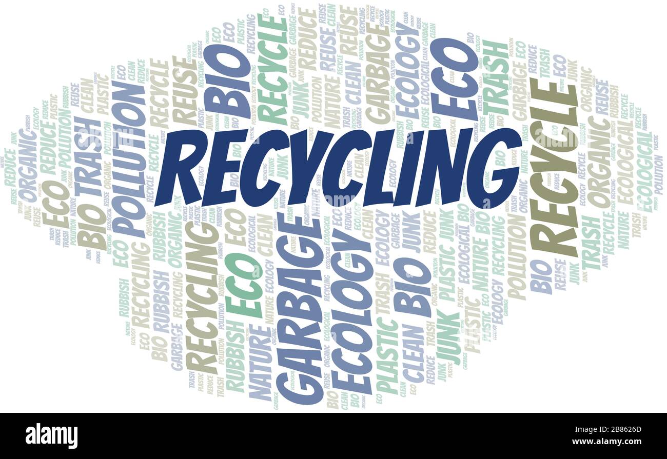 Recycling word cloud. Wordcloud made with text only Stock Vector Image ...