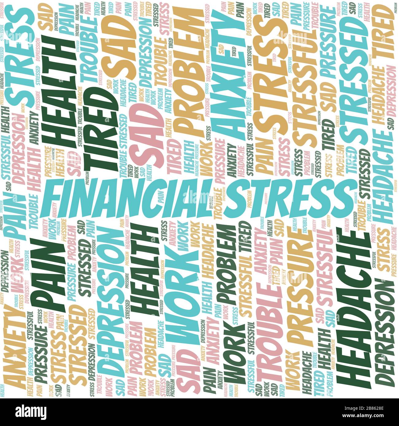 Financial Stress word cloud. Wordcloud made with text only Stock Vector ...