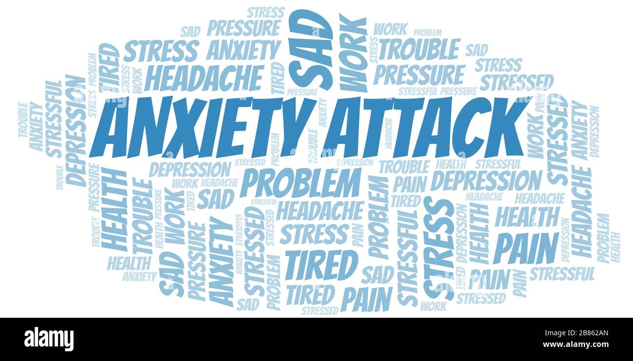 Anxiety Attack word cloud. Wordcloud made with text only Stock Vector ...