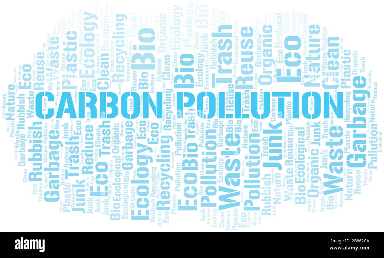Carbon Pollution word cloud. Wordcloud made with text only Stock Vector ...