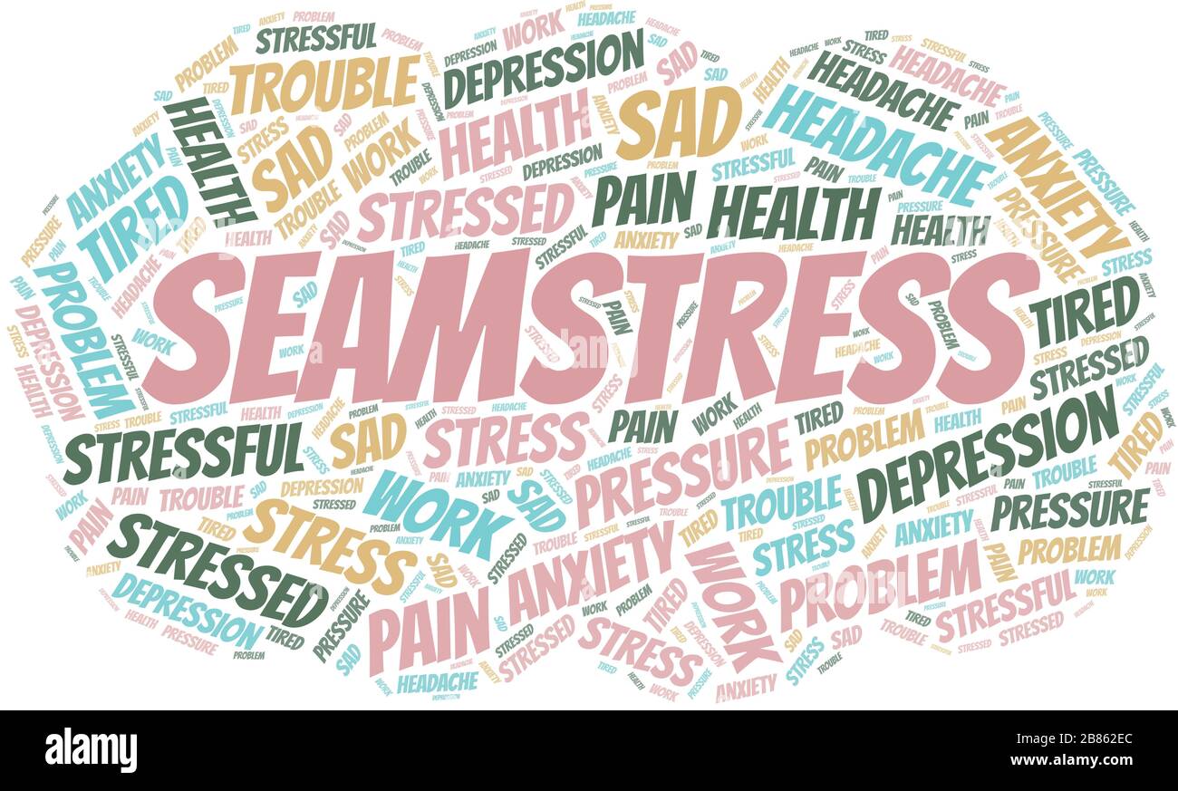 Seamstress word cloud. Wordcloud made with text only Stock Vector Image ...