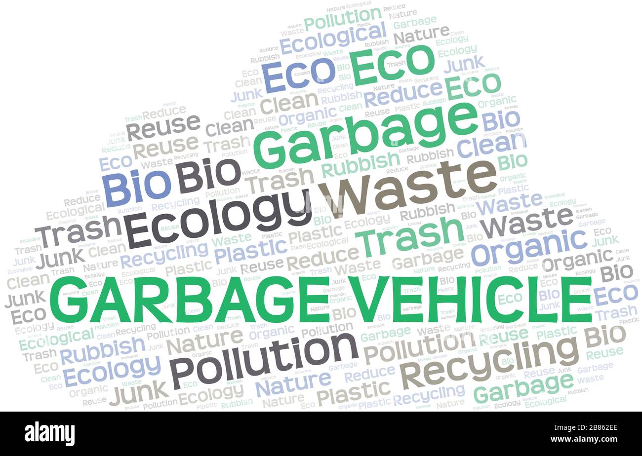 Garbage Vehicle word cloud. Wordcloud made with text only Stock Vector ...