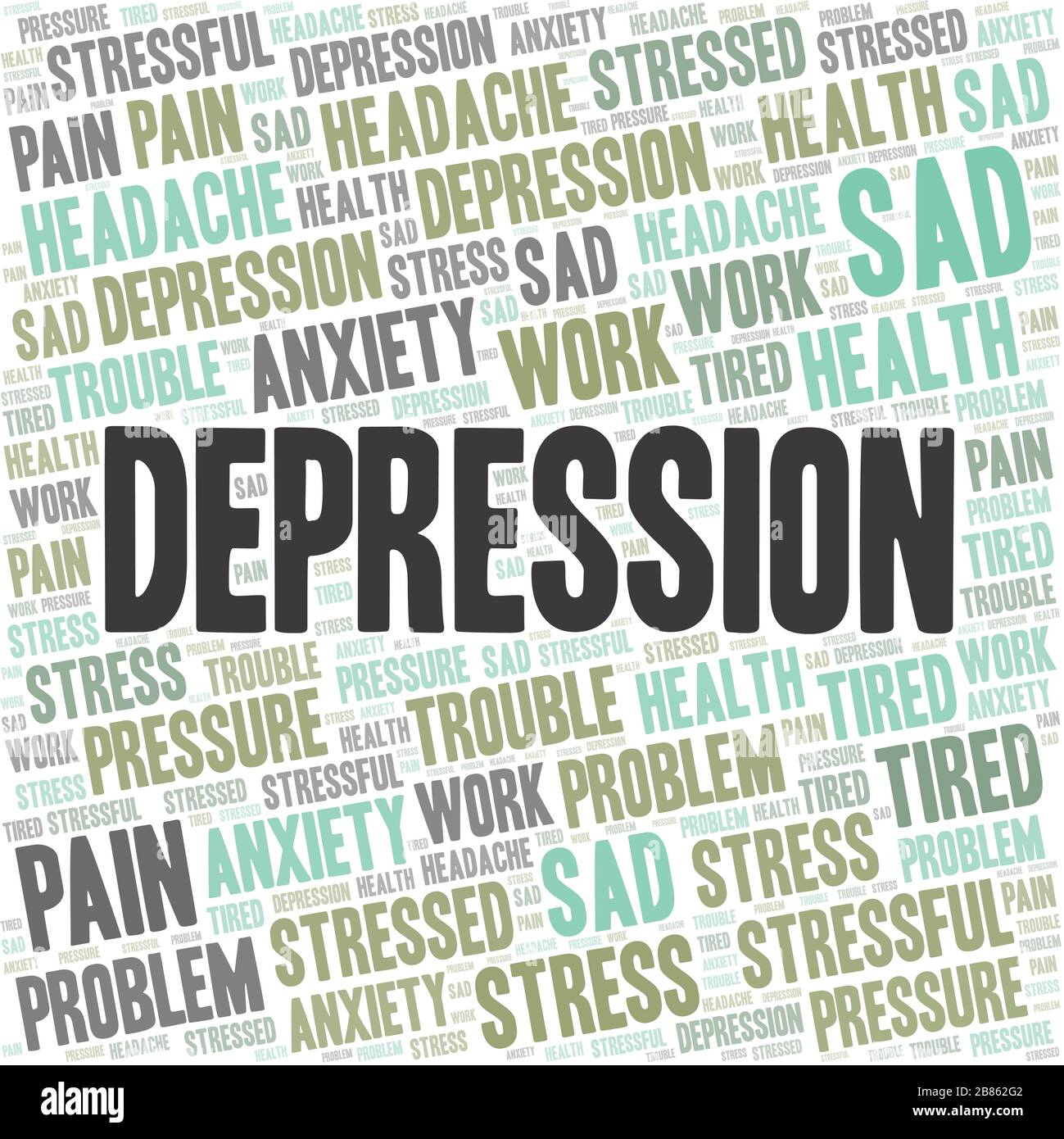 Depression word cloud. Wordcloud made with text only Stock Vector Image ...