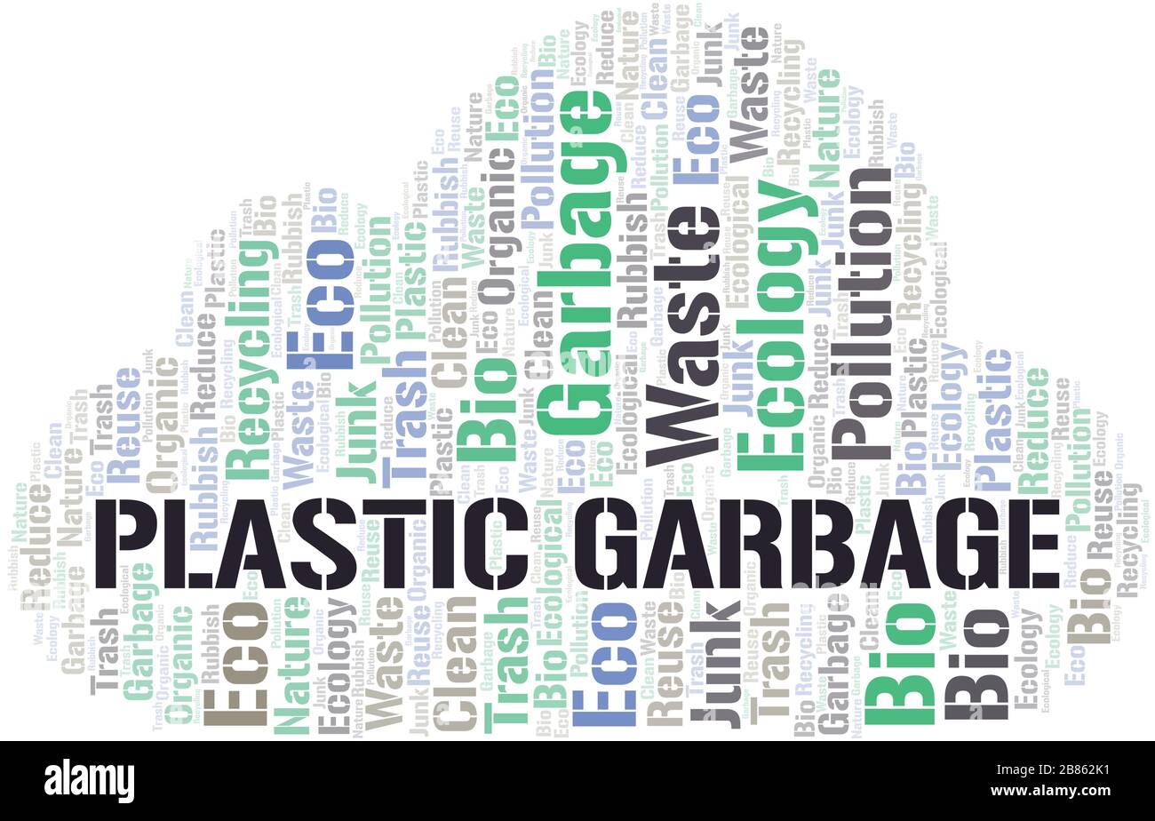 Plastic Garbage word cloud. Wordcloud made with text only Stock Vector ...