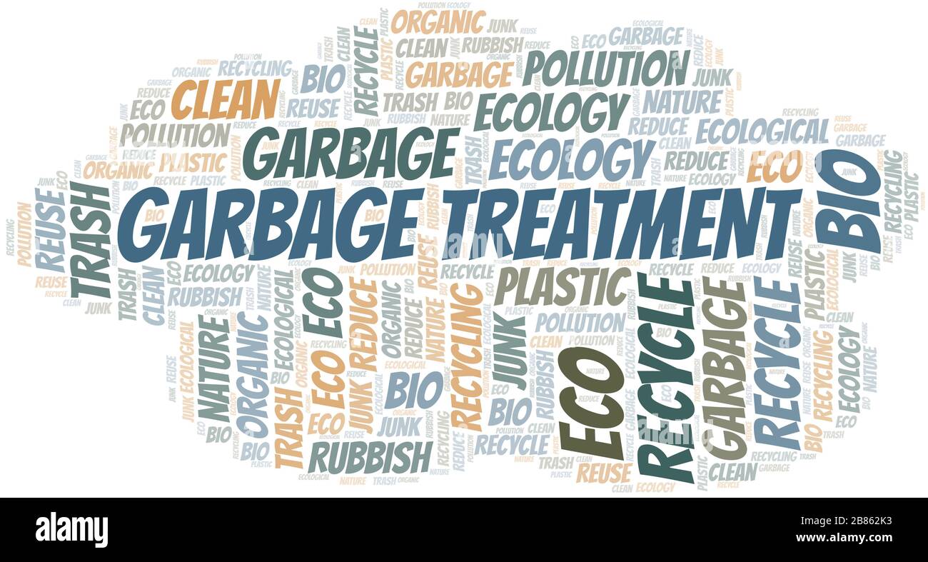Garbage Treatment word cloud. Wordcloud made with text only Stock ...