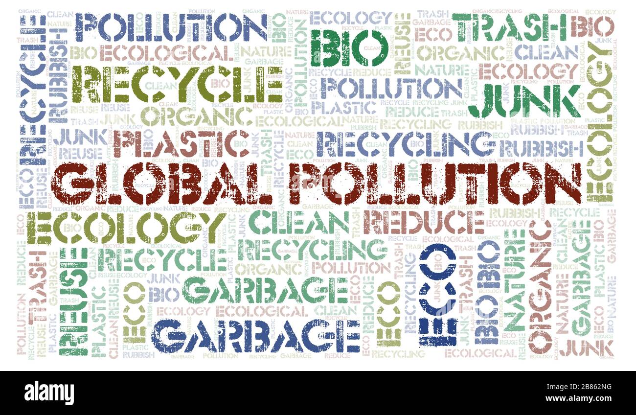 Global Pollution word cloud. Wordcloud made with text only Stock Photo ...