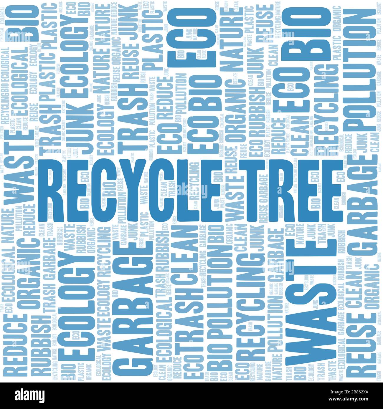 Recycle Tree word cloud. Wordcloud made with text only Stock Vector ...