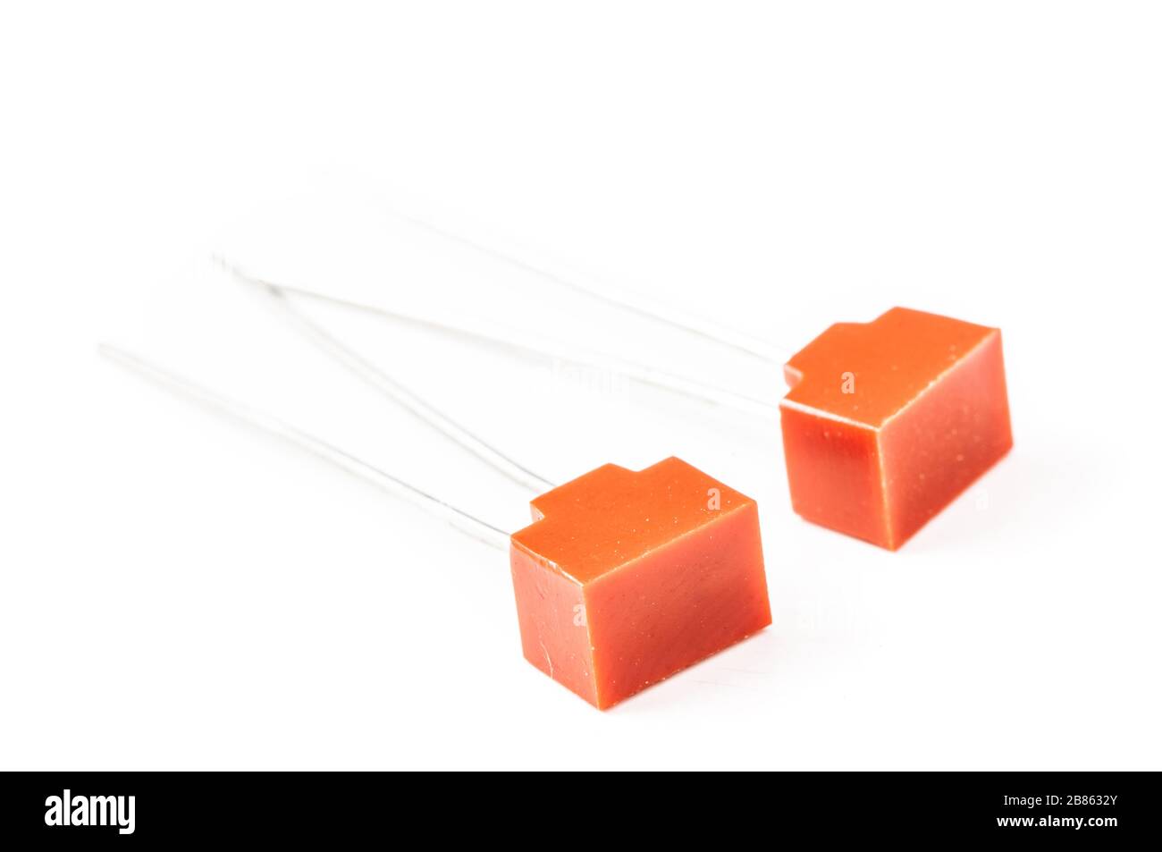 Various electronic components, suppression capacitor close-up series on ...