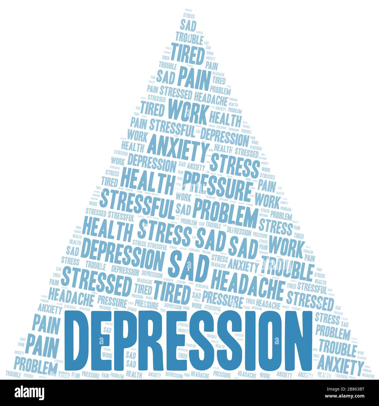 Depression word cloud. Wordcloud made with text only Stock Vector Image ...