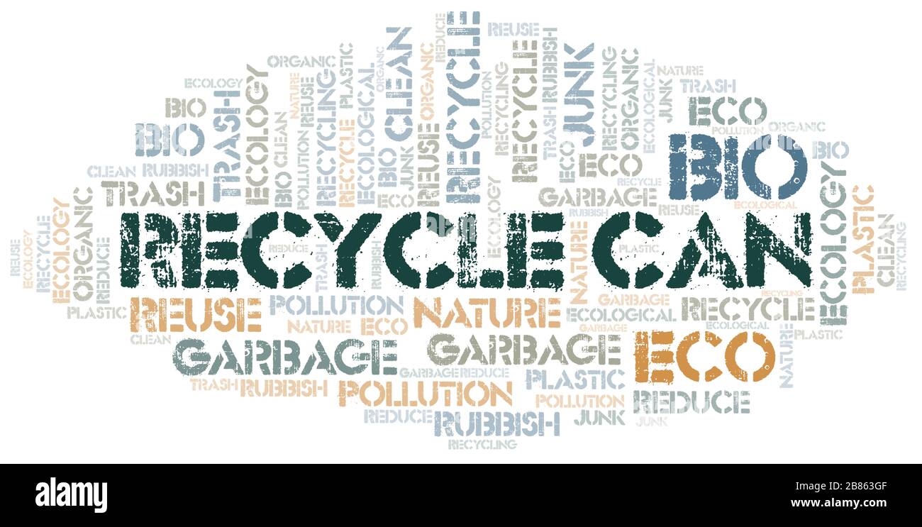 Recycle Can word cloud. Wordcloud made with text only Stock Vector ...