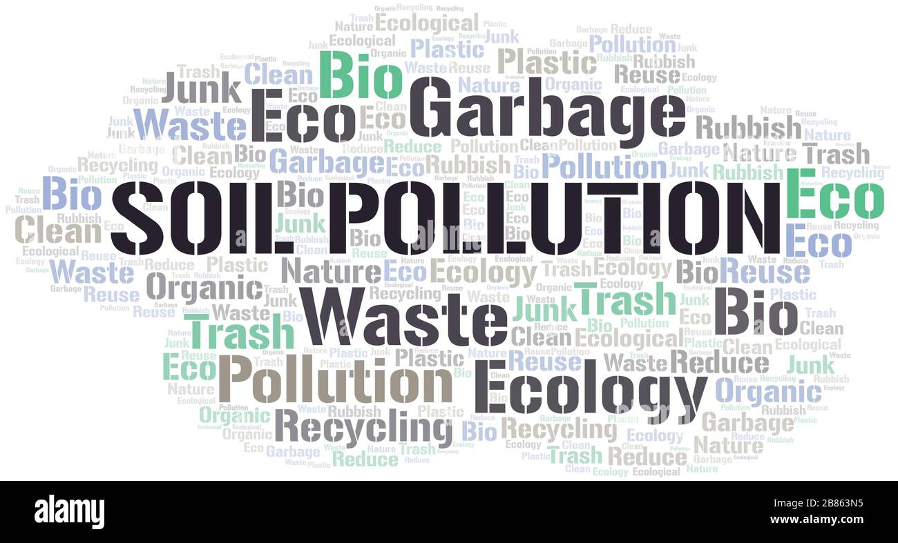 Soil Pollution word cloud. Wordcloud made with text only Stock Vector ...
