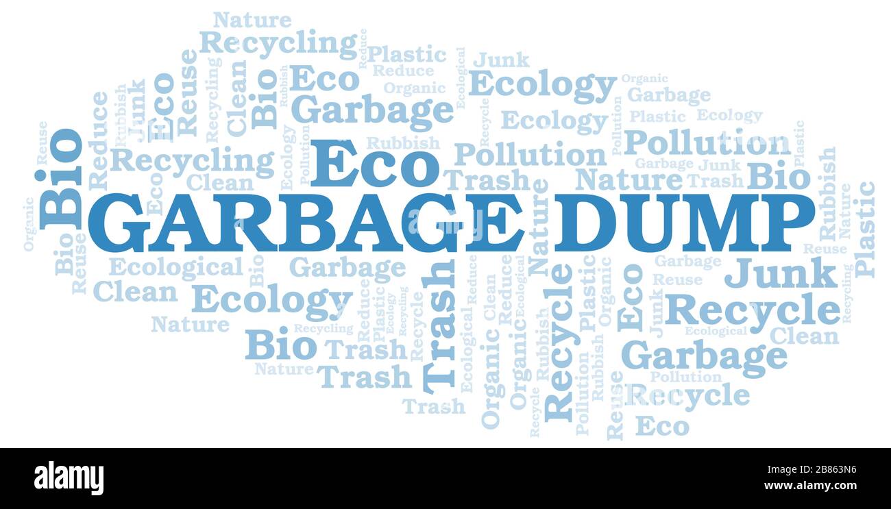 Garbage Dump word cloud. Wordcloud made with text only Stock Vector ...