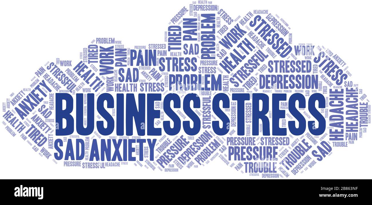 Business Stress word cloud. Wordcloud made with text only Stock Vector ...