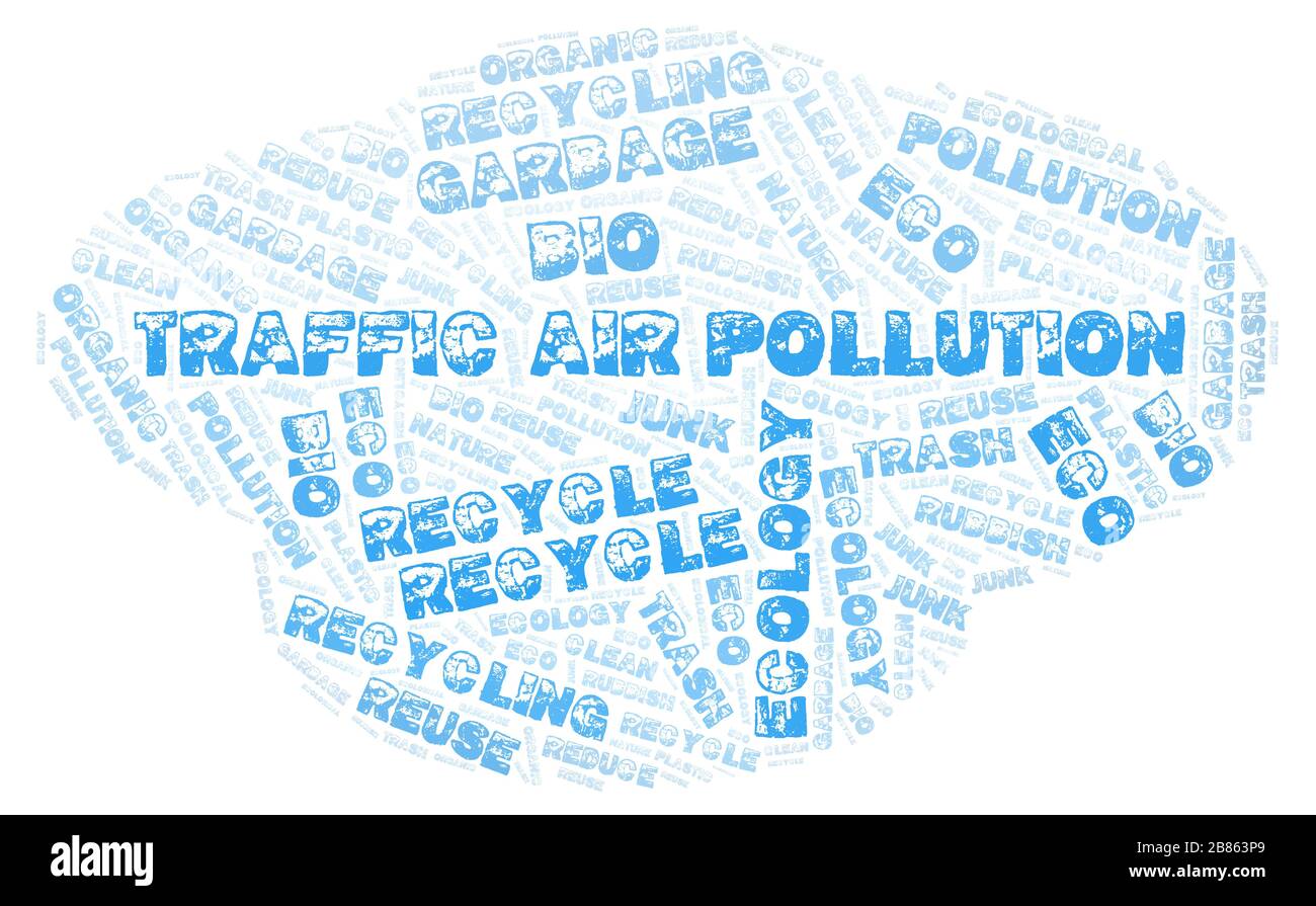 Traffic Air Pollution word cloud. Wordcloud made with text only Stock ...