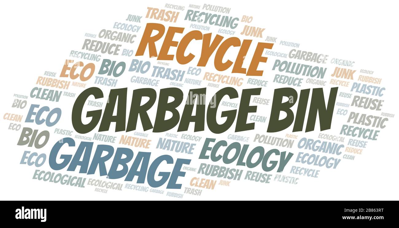 Garbage Bin word cloud. Wordcloud made with text only Stock Vector ...