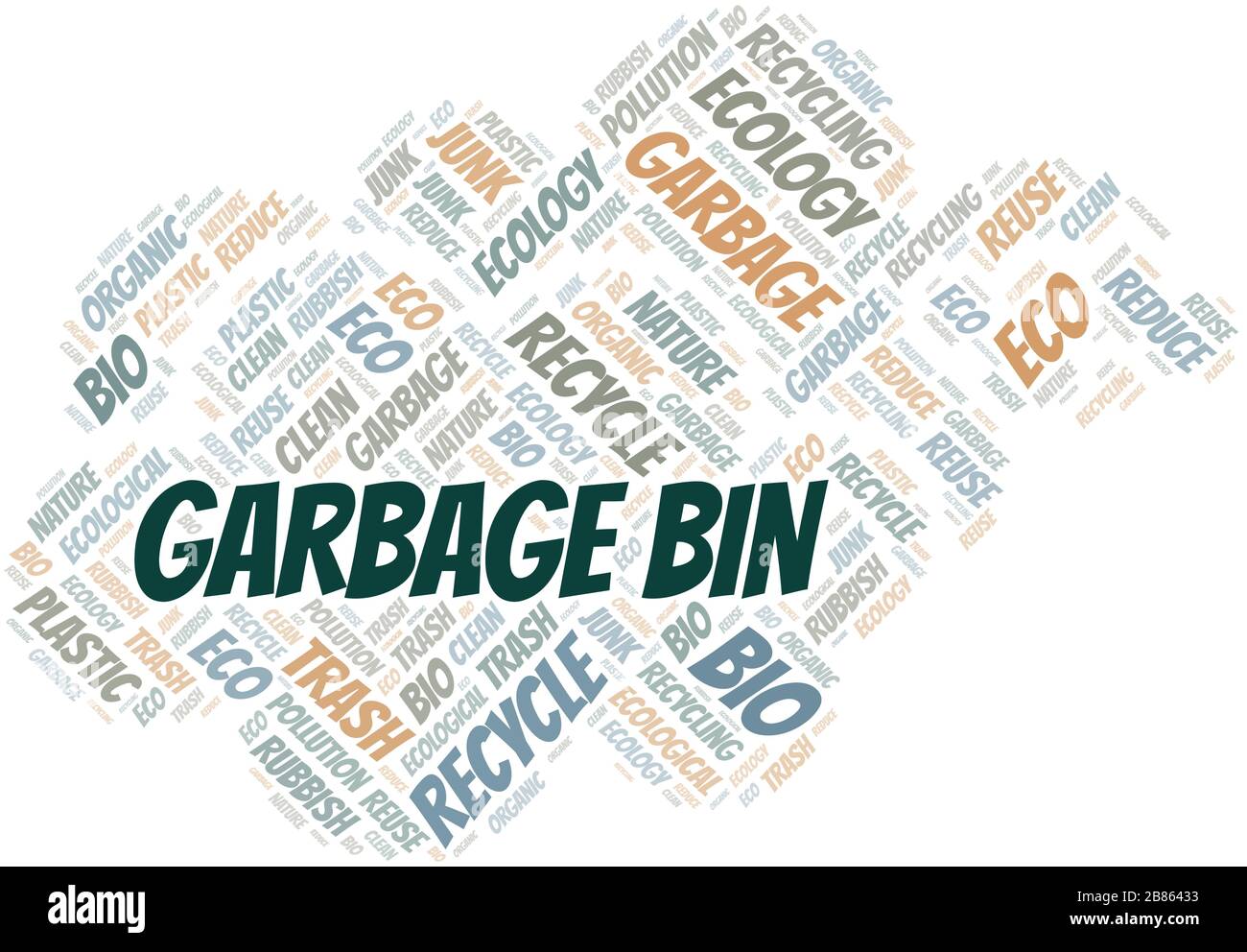 Garbage Bin word cloud. Wordcloud made with text only Stock Vector ...