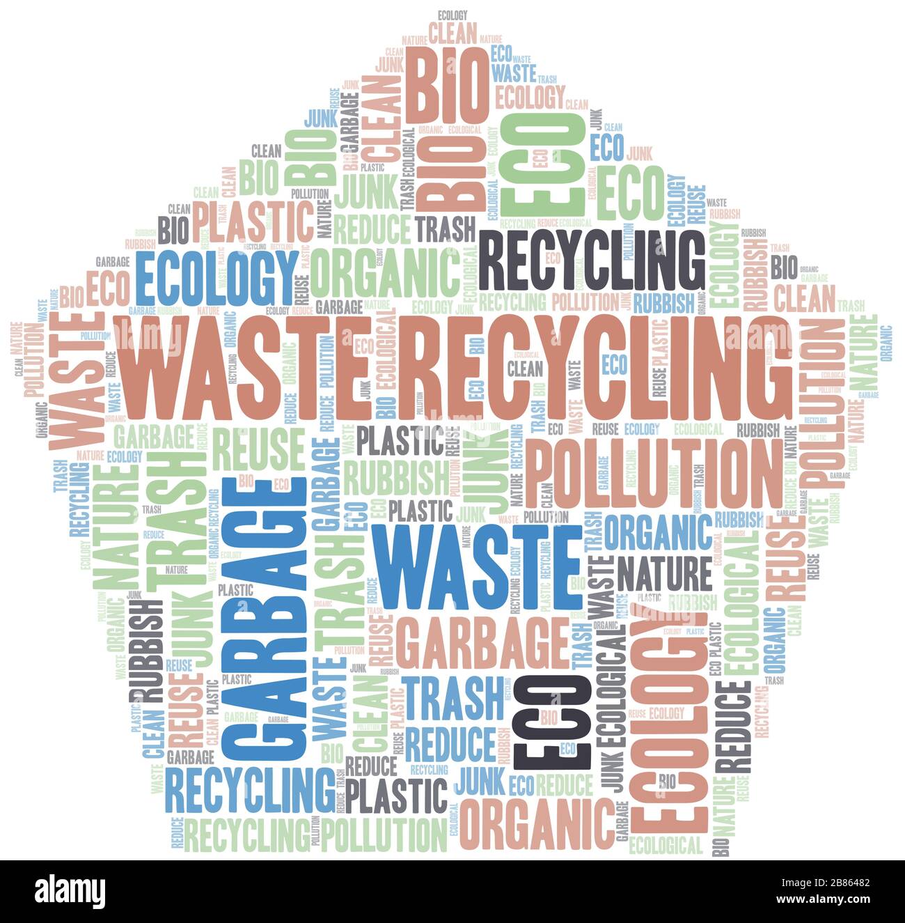 Waste Recycling word cloud. Wordcloud made with text only Stock Vector ...